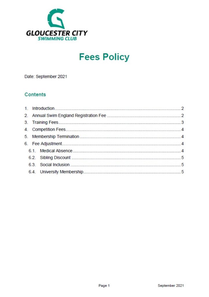 Fees – GCSC